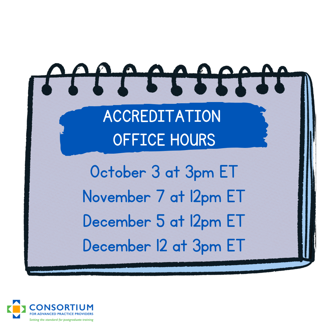 Join us for Accreditation Office Hours!
